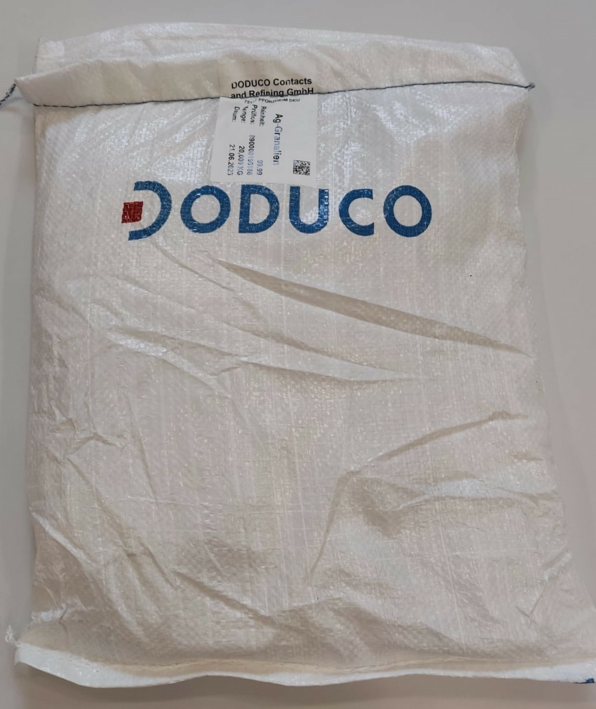 20kg Doduco Feinsilbergranalien online kaufen bei Gold and Silver World